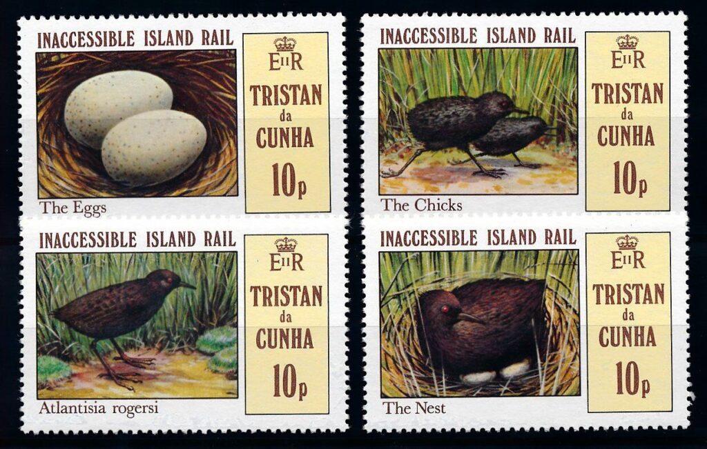 Tristan da Cunha 1981 Birds Inaccessible-Island Rail NVPH 311-314 Mint ...